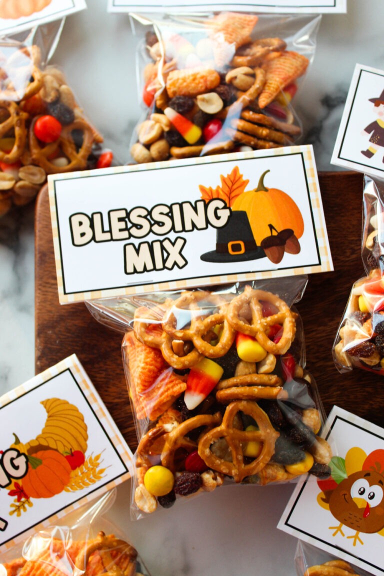 Free Printable Thanksgiving Blessing Mix Bag Toppers - Baking You Happier