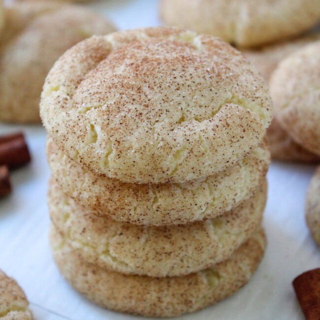 Cake Mix Snickerdoodles - Baking You Happier