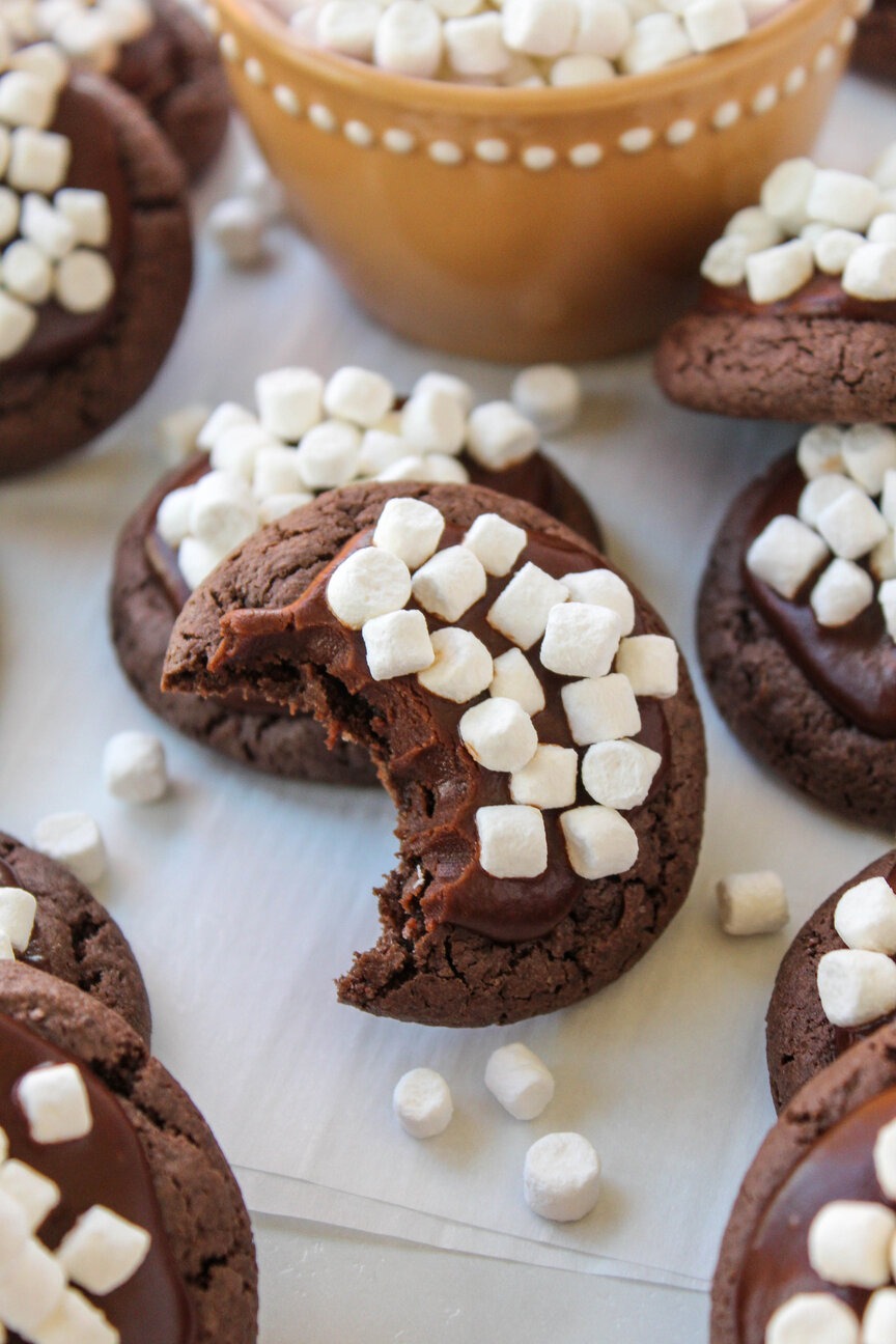 Hot Cocoa Cake Mix Cookies - Baking You Happier