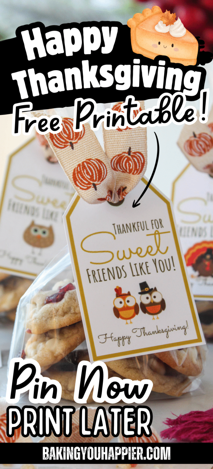 Thankful for Sweet Friends Like You Free Printable Gift Tags - Baking ...