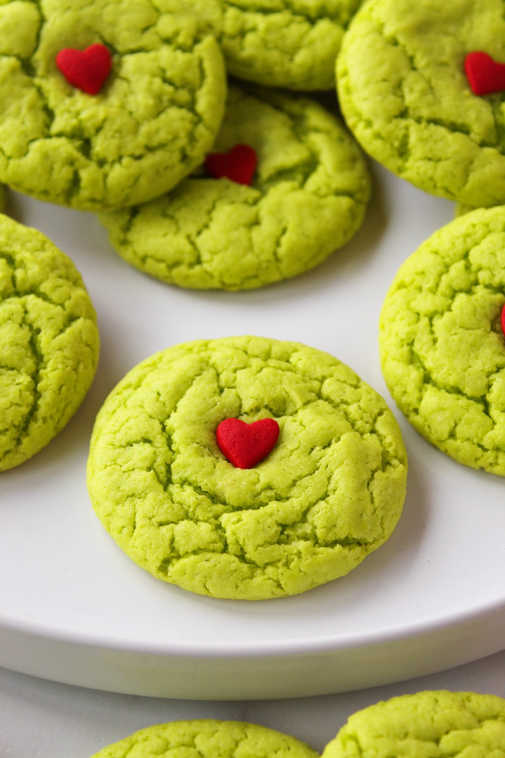 Grinch Cake Mix Cookies | Baking You Happier