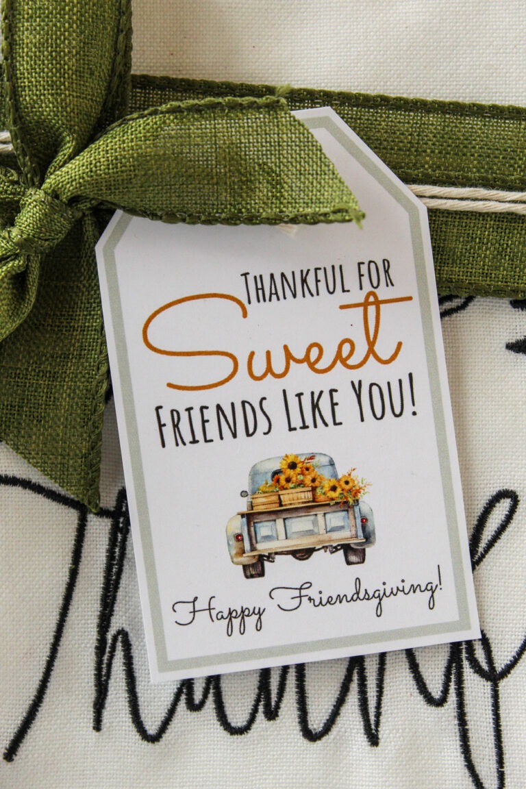 Happy Friendsgiving Free Printable Gift Tags - Baking You Happier