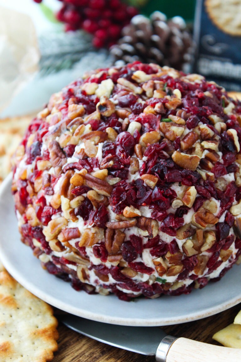 Cranberry Pecan Cheese Ball | Baking You Happier