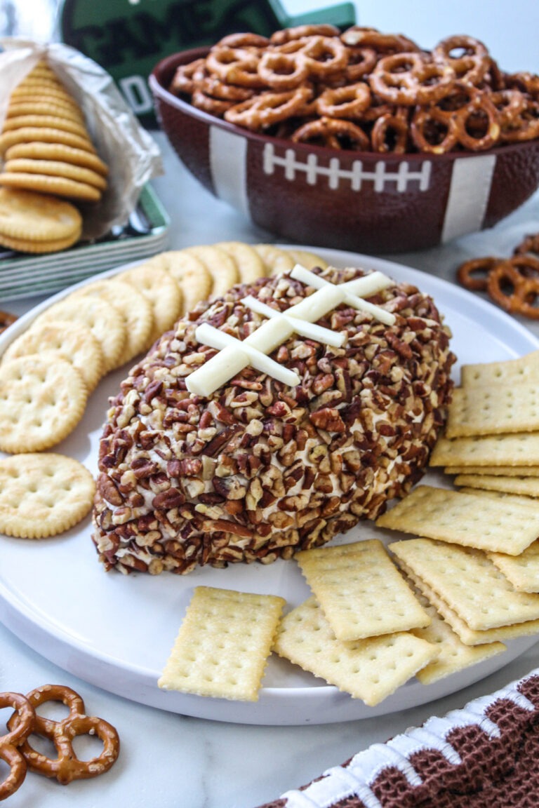 Easy Football Cheese Ball for the Super Bowl
