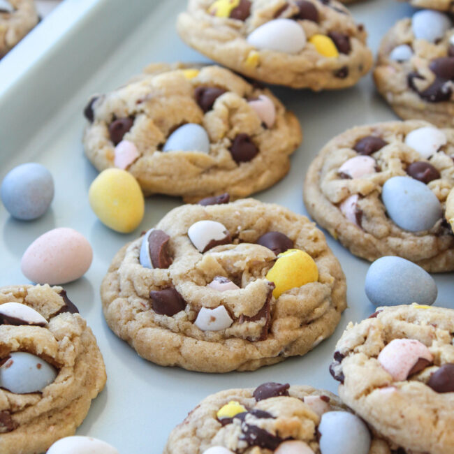 Cadbury Egg Cookies - Baking You Happier