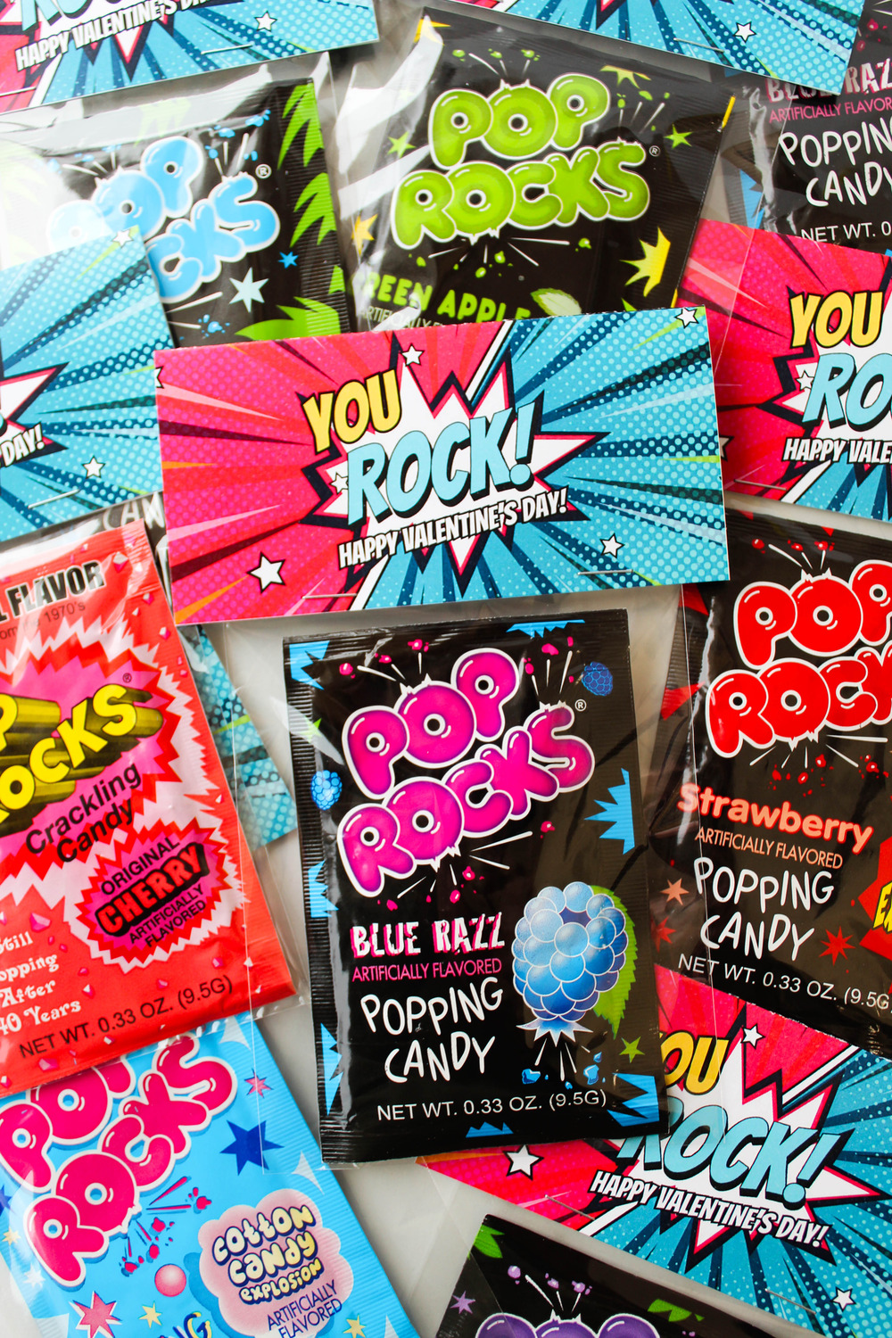 Free Printable “You Rock” Pop Rocks Valentine’s Day Bag Topper - Baking ...