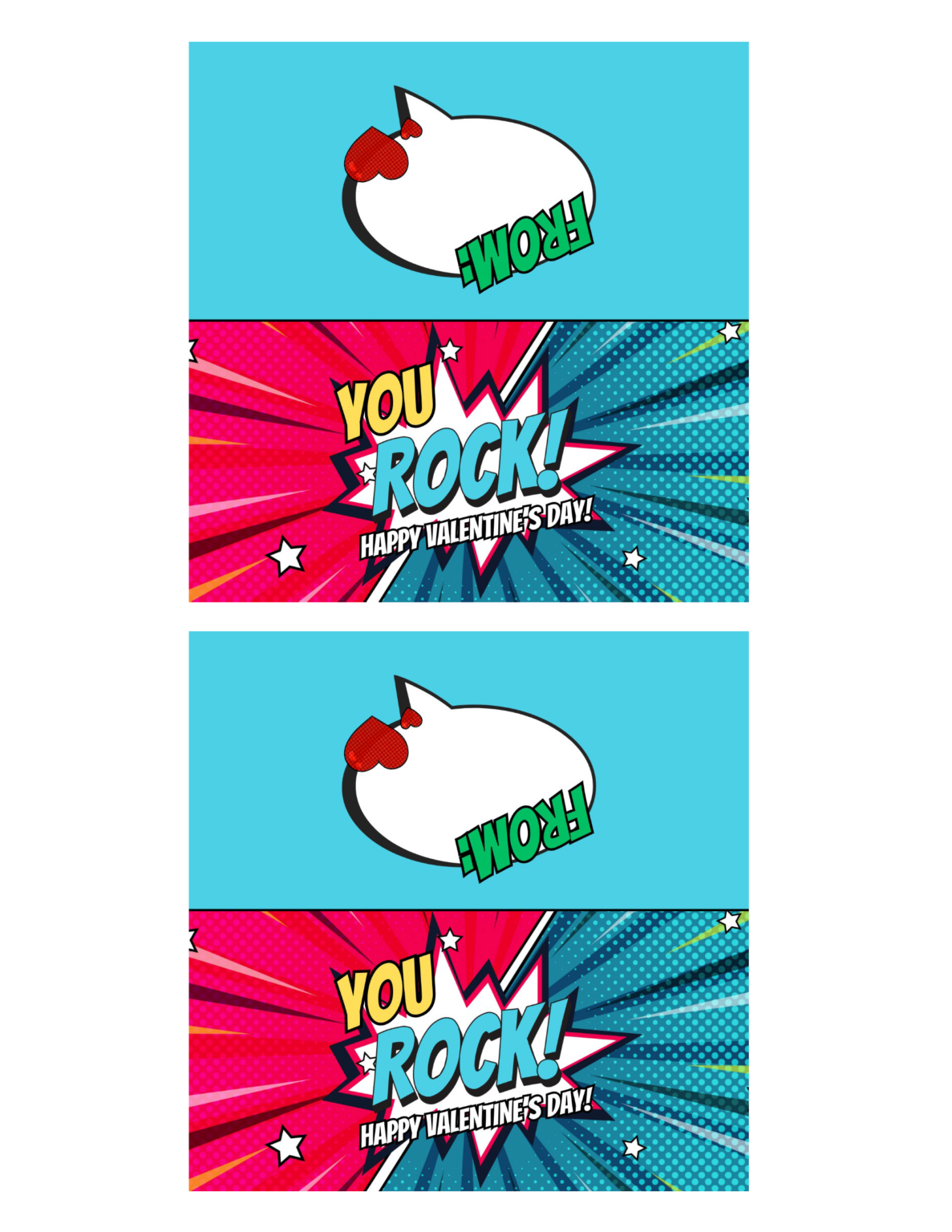 Free Printable “You Rock” Pop Rocks Valentine’s Day Bag Topper - Baking ...